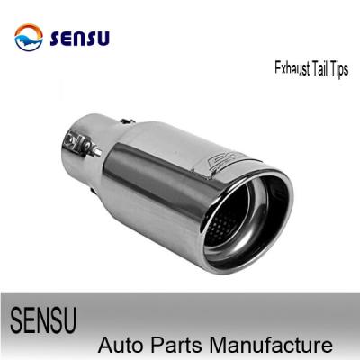 China Gloss Polishing Slant Cut Exhaust Tail Tip Truck Tailpipe Tip SS201 SS304 2.5 Inch Inlet for sale