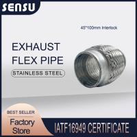 China Stainless Steel Inside Interlock Exhaust Flexible Pipe 45X100mm for sale