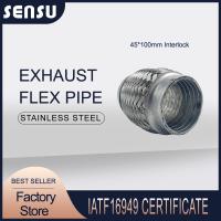 China 45X100mm Inside Interlock Exhaust Flexible Pipe SS201 202 304 for sale