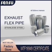 China 201 Stainless Steel Flexible Exhaust Pipe With Interlock 45X100mm for sale