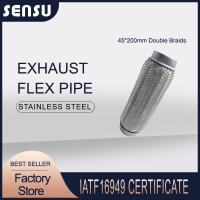 China Stainless Steel Double Braids Auto Exhaust Flexible Pipe 45X200mm for sale