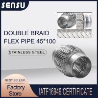 China IATF 16949 SS201 Braided Exhaust Flex Joint 45mm x 100mm Flexible Pipe for sale