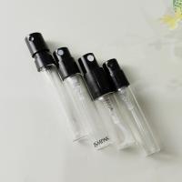 China Custom 1ml 1.5ml 2ml Mini Perfume Sample Atomizer Tester Transparent Glass Spray Bottles with Box Packaging for sale