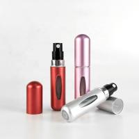 China Unisex Round Shape Fancy Mini Bottom Fill Refillable Aluminum Perfume Oil Bottles Set Pump Perfume Atomizer for sale