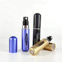China Unisex Round Shape Fancy Mini Bottom Fill Refillable Aluminum Perfume Oil Bottles Set Pump Perfume Atomizer for sale