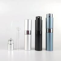 China Luxury Black Cylinder Men Perfume Sample Bottle Packaging 5Ml 8Ml 10Ml 15Ml 30Ml Twist up Perfume Atomizer for sale