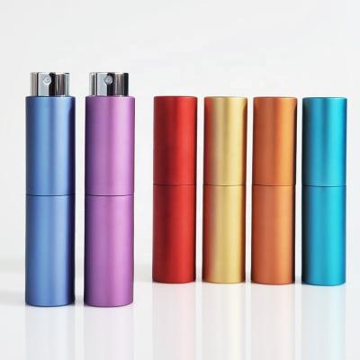 China 8Ml 5Ml Refillable Mini Twist up 10Ml 15Ml Pocket Aluminum Atomizer Perfume Mist Spray Bottle for sale