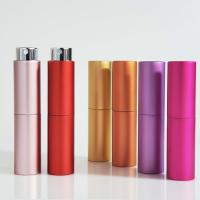 China RTS Round 5ml 10ml Twist up Metal Spray Bottle 8ml Aluminium Portable Refillable Perfume Atomizer for sale