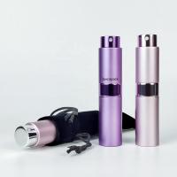 China 8ml 10ml 15ml 20ml Unique Metal Round Black Pocket Travel Mist Wedding Gift Atomiser Parfum Spray Bottle for sale
