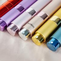 China 8ml 10ml 15ml 20ml Unique Metal Round Black Pocket Travel Mist Wedding Gift Atomiser Parfum Spray Bottle for sale