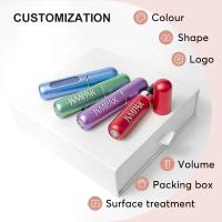 China Custom Bottom Fill Bottles Portable Mini Empty Wholesale Refillable Aluminium Spray Bottle 5ml Perfume Atomizer for Travel for sale