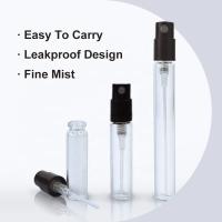 China Custom Slim Attar Display 2ml 3ml 5ml 10ml Parfum Sample Atomizer Glass Perfume Bottle With Crimp Pump for sale