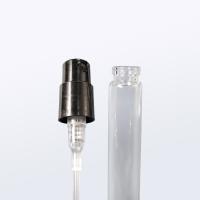 China Custom Slim Attar Display 2ml 3ml 5ml 10ml Parfum Sample Atomizer Glass Perfume Bottle With Crimp Pump for sale