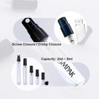 China 2ml 3ml 5ml 8ml 10ml Mini Black Empty Glass Vial Perfume Spray Samples Bottles With Logo for sale