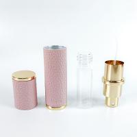 China Custom Luxury 10ml 15ml Cosmetic Cologne Packaging Travel Case Leather Perfume Bottle With Atomizer Pump for sale