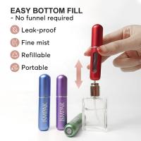 China Luxury Aluminum Cosmetic Packaging Custom Bottom Filling Travel Case Leather 5Ml Atomizer Perfume Refill Bottle for sale