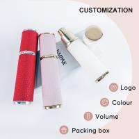 China Custom Luxury Travel Case Fragrance Atomizer Packaging 5ml 10ml 15ml Leather Perfume Bottle for sale