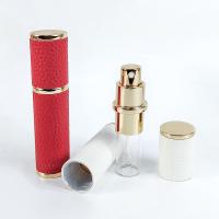China Custom Luxury Travel Case Fragrance Atomizer Packaging 5ml 10ml 15ml Leather Perfume Bottle for sale