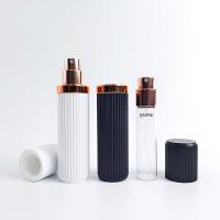 China Stripe Plastic Shell Screw Sealing 5ml 8ml Empty Travel Spray Magnetic Cap 10ml Glass Mini Perfume Bottle for sale
