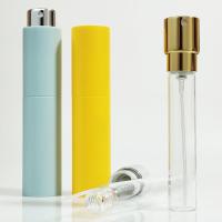 China 8ml Empty Refillable Premium Small 20ml 10ml Twist up Plastic Spray Pump Perfume Atomizer Bottles for sale