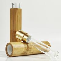China Wholesale Popular Rotating Luxury Empty 8ml 10ml 15ml 20ml Glass Spray Travel Bamboo Perfume Bottles for sale