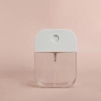 China Free Sample 38ml 45ml 50ml Credit Card Square Refillable Pump Spray Bottle for Hand Sanitizer Perfume Alcohol for sale