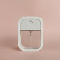 China Free Sample 38ml 45ml 50ml Credit Card Square Refillable Pump Spray Bottle for Hand Sanitizer Perfume Alcohol for sale