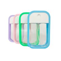 China Cell Phone square Shape Pocket Credit Card Fine Mist Refillable Spray Bottle with Keychain Lanyard for Perfume/Hand Sanitizer for sale