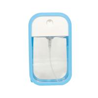 China Popular New Design 38ml 45ml 50ml Credit Card Flat Type Empty Plastic Refillable Hand Sanitizer Perfume Mist Spray Bottle for sale