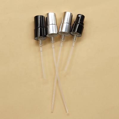 China 12/415 13/415 Black Metal Screw Type Perfume Fine Mist Atomizer Sprayer Cap for Glass Bottle for sale