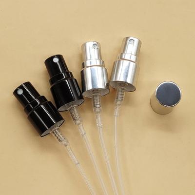China 12/415 13/415 18/415 20/415 Aluminum Screw Silver Black Perfume Mist Spray Pump With Cap for sale
