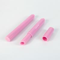 China Custom Plastic Slim Empty Pressed Tube Cosmetic Pen Lipstick Case Lip Balm Containers for sale