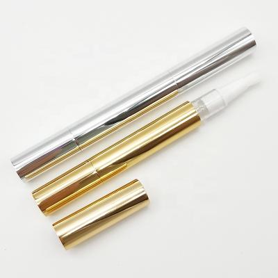 China 2ML Twist Cosmetic Container Cuticle Nail Oil Empty Aluminium Twist up Lip Gloss Pen Packaging for sale