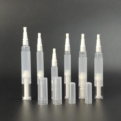 China 2ml 2.5ml 4ml 6ml Plastic Empty Custom Logo Nail Cuticle Oil Packaging Twist Pen With Brush Applicator for sale