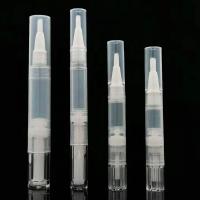 China 1.5ml 2ml 4ml Hot Sale Empty Clear Twist Pen Cuticle Oil Twist Pen Plastic Lip Gloss Container with Brush Tip for sale