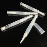 China 2ml 4ml Empty Cosmetic Tube Clear Empty Lip Gloss Tube Pen With Brush Applicator for sale