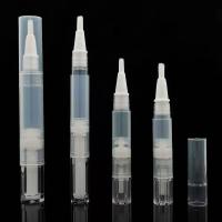 China 2ml 4ml Empty Cosmetic Tube Clear Empty Lip Gloss Tube Pen With Brush Applicator for sale