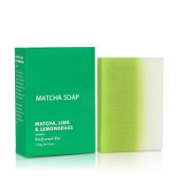China Private Label Nature Organic Moisturing Matcha Lemengrass handmade bath soap 135g for sale