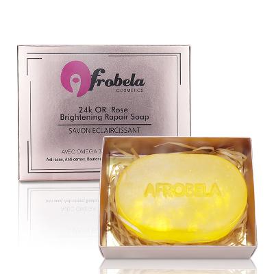 China Whitening Brightening Organic Handmade Soap 24k Gold For Face Body for sale
