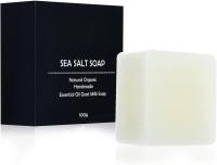 China Handmade Goat Milk Sea Salt Face Soap Pimple Pores Mites Removal Acne Treatment for sale