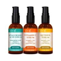 China GMP Organic Face Serum Skin Care Set Anti Wrinkles Retinol Vitamin C Serum For Female for sale