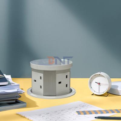 China BNT PP110UK Smart Pop-Up Desktop Socket - 18W Wireless Charging, IP65 Waterproof, 125mm Diameter for Kitchen & Office for sale