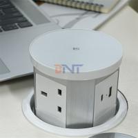 China BNT PP110UK Smart Pop-Up Desktop Socket - 18W Wireless Charging, IP65 Waterproof, 125mm Diameter for Kitchen & Office for sale