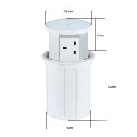China BNT PP110UK Smart Pop-Up Desktop Socket with 18W Wireless Charging, 3 UK Power Sockets and USB Type A+C Ports for sale