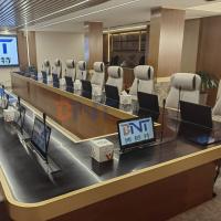China BNT 17.3 Motorized Monitor Lift with 17.3 Inch Touch Screen and Conference Mic for Meeting Tables for sale