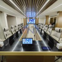 China BNT 17.3 Motorized Monitor Lift with 17.3 Inch Touch Screen and Conference Mic for Meeting Tables for sale