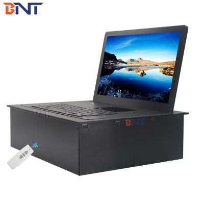 China Motorized Flip Up Monitor Lift with 19 Inch Screen, 15W Power, 100-105° Rotation for Conference Systems for sale
