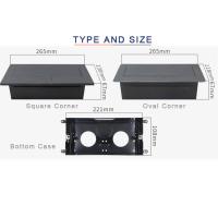 China BD630-2 Pop Up Desktop Socket with 2 Power Ports & USB Charging - 266x130mm Aluminum Alloy for sale