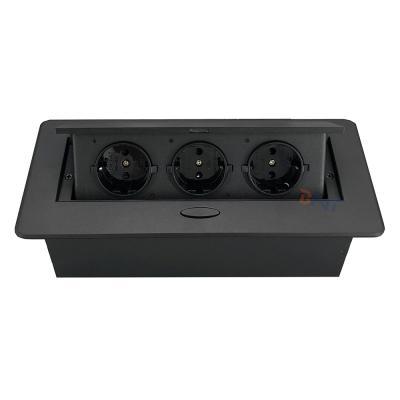 China Melloni Pop-Up Tabletop Socket with 3 AC Outlets - 265×118×65mm Retractable Power for Kitchen & Desktop for sale