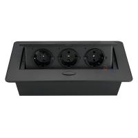 China Melloni Pop-Up Tabletop Socket with 3 AC Outlets - 265×118×65mm Retractable Power for Kitchen & Desktop for sale
